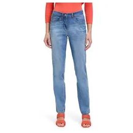 Stretch-Jeans Betty Barclay "Damen Stretch-Hose mit elastischem Bund", Damen, Gr. 34, Normalgrößen, blau (light blau denim), Denim/Jeans, Obermaterial: 81% Baumwolle, 17% Polyester, 2% Elasthan., Modisch, slim fit, Jeans