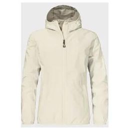 Schöffel Outdoorjacke SCHÖFFEL "Hiking Jacket Style Migandi WMS", Damen, Gr. 42, beige (9040, natur), Oberstoff: 100% Polyester; (Membran: Thermoplastisches Polyurethan), Sportlich, regular fit, hoch geschlossener Ausschnitt, Jacken