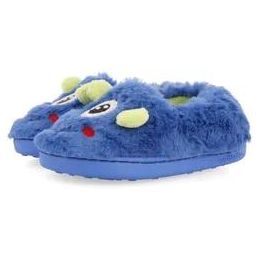 Hausschuh Gioseppo "ASTEN", Kinder, Gr. 24/25, blau (blau monster), Textil, Casual, Schuhe, Schlupfschuh, Pantoffel, Winterschuh, Babyschuh mit Warmfutter
