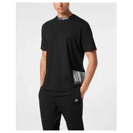 T-Shirt Plein Sport "Barcode", Herren, Gr. 3XL, schwarz (02, schwarz), Obermaterial: 100% Baumwolle; Futter: 100% Polyester, Shirts