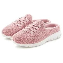 Hausschuh Vivance "Sneaker", Damen, Gr. 40, rosa (rose), Obermaterial: 100% Textilmaterial. Futter: 100% Textilmaterial. Decksohle: 100% Textilmaterial. Laufsohle: 100% Synthetik, meliert, unifarben, Schuhe, Slipper, Pantoffel, Pantolette, Clog VEGAN