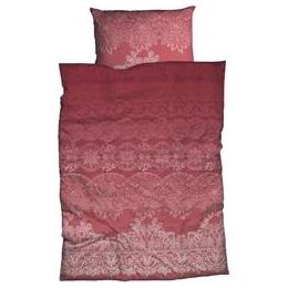 Bettwäsche CASATEX "Demir", rot, B/L: 200cm x 200cm, 1 Stk., 2 Stk., Biber, B/L: 80cm x 80cm & 80cm x 80cm, 3 Stk., Biber, Obermaterial: 100% Baumwolle, Bettwäsche, schlichte, elegante, Bettwäsche
