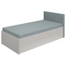 Jugendbett Paidi "FLYNN in verschiedenen Ausführungen, Ausziehbett mit 2 Liegeflächen", blau (kieselgrau, aschblau), B:106cm H:92cm L:211cm, Betten, Gästebett, Metallgestell inkl. Lattenroste, 2-in-1 Funktionsbett