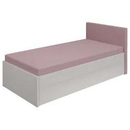 Jugendbett Paidi "FLYNN in verschiedenen Ausführungen, Ausziehbett mit 2 Liegeflächen", rosa (kieselgrau, dunkelrosa), B:106cm H:92cm L:211cm, Betten, Gästebett, Metallgestell inkl. Lattenroste, 2-in-1 Funktionsbett