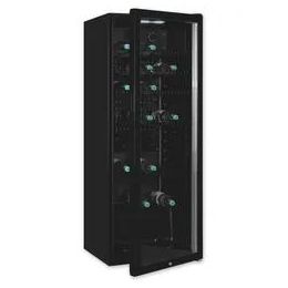 Exquisit Getränkekühlschrank "GKS240-GT-160C schwarz", Standardmodul: C (A-G), silber, Rechtsanschlag, wechselbar, Kühlschränke