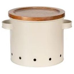 Vorratsdose Wenko "Modell Aria", beige (creme, natur), H:16,5cm, Lebensmittelaufbewahrungsbehälter, Aufbewahrungsdose für Lebensmittel mit Deckel & Luftlöchern, 3,8 L