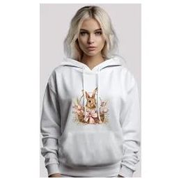 Kapuzenpullover F4NT4STIC "Osterhasen Korb Dekor", Damen, Gr. 4XL, weiß, Obermaterial: 65% Baumwolle, 35% Polyester, relaxed fit, Pullover, Premium Qualität
