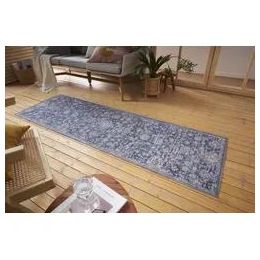 Teppich Hanse Home "Alexandria", blau, B:75cm H:3mm L:200cm, Polypropylen (PP), Teppiche, In-& Outdoor, Läufer, Wetterfest, Balkon, Wohnzimmer, Orient