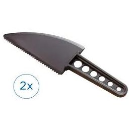 Tortenmesser Ruco, schwarz, Kunststoff, Kochmesser, Antikratz-Tortenmesser/Tortenheber, 2er Set