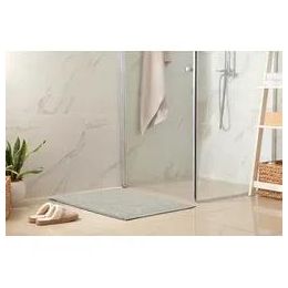 Badematte LUXOR living "Atlanta, 50x80 cm", grau, H:10mm, Baumwolle, Badematten, Badteppich, Duschvorleger, Uni Farben, saugstark