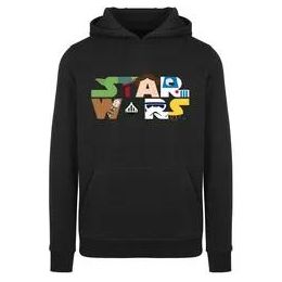 Rundhalspullover F4NT4STIC "F4NT4STIC Herren Star Wars Character Logo with Heavy Hoody", Herren, Gr. 4XL, schwarz, 65% Baumwolle, 35% Polyester, unifarben, normal, ohne Ausschnitt, Pullover