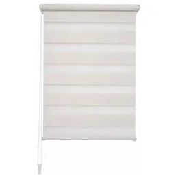 Doppelrollo Liedeco "Klemmfix-Duo-Rollo" Gr. 3, beige (naturfarben), B:70cm H:160cm, Polyester, Rollos, 1 Stück