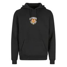 Mister Tee Kapuzensweatshirt MISTERTEE "MisterTee Detroit Tiger Head Hoody", Herren, Gr. XS, schwarz, 65% Baumwolle, 35% Polyester, bedruckt, Sweatshirts