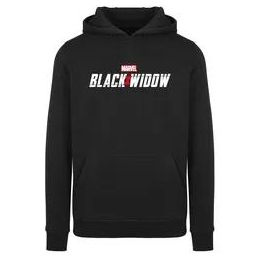 Rundhalspullover F4NT4STIC "F4NT4STIC Herren Marvel Black Widow Movie Logo with Heavy Hoody", Herren, Gr. 4XL, schwarz, 65% Baumwolle, 35% Polyester, unifarben, normal, ohne Ausschnitt, Pullover
