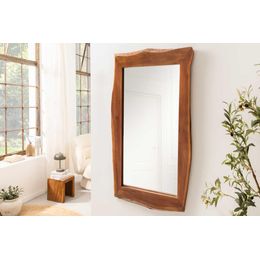 Riess Ambiente Massiver Spiegel MAMMUT 160cm braun Akazienholz Baumkante Wandspiegel Riess-Ambiente rechteckig Natur Rustikal
