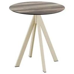 Klapptisch ESSENTIALS "Infinity", beige (sand, tropical wood, sandfarben), B:70cm H:73,2cm T:70cm, Stahl/HPL Tischplatte, Tische, in verschiedenen Ausführungen