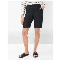 Culotte Brax "Style MEL B", Damen, Gr. 44, Normalgrößen, schwarz, Web, 59% Leinen, 19% Baumwolle, 19% Viskose, 3% Elasthan, Hosen
