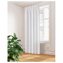 Vorhang Home Wohnideen "ELFI" Gr. 1, weiß (wollweiß), B:135cm H:300cm, Polyester, Gardinen, Effektstrukturgardine,Kombiband/Raumhoch