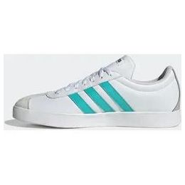 Sneaker Adidas PERFORMANCE "MERCEDES - AMG PETRONAS FORMULA ONE TEAM VL COURT SCHUH", Gr. 38, weiß (cloud weiß, semi mint rush, core schwarz), Leder, Synthetik, Sportlich, Schuhe, Mercedes AMG Motorsport
