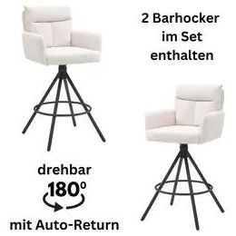 Barhocker Stolkom "Sofia", schwarz (beige, schwarz), B:54 H:103,5 T:60, Hocker, Komfortsitzhöhe 70 cm, 180drehbar Auto Return funktion