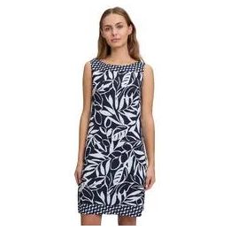 Jerseykleid Betty Barclay "Damen Sommerkleid Jerseykleid ohne Arm", Damen, Gr. 46, Normalgrößen, blau (dunkelblau, weiß), Obermaterial: 100% Polyamid. Futter: 100% Polyamid., Feminin, figurumspielend kurz, U-Boot-Ausschnitt, Kleider, Druck
