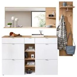 Garderoben-Set Innostyle "Bari Garderobenprogarmm, BxHxT 208x202x38 cm", weiß (weiß, artisan eiche), B:208cm H:202cm T:38cm, Holzwerkstoff, MDF, Spanplatte, Kastenmöbel-Sets, Besteht aus 3 Typen