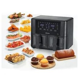 Ariete Hei&szlig;luftfritteuse "4631 Air Fryer Dual 9 L", schwarz, B:49,5cm H:39cm T:44cm, Fritteusen