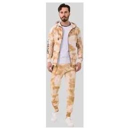 Cipo & Baxx Trainingsanzug CIPO & BAXX "HOMEWEAR", Herren, Gr. L, braun, 80% Baumwolle;15% Polyester;5% Elasthan, bedruckt, Sportanzüge, mit Allover-Musterung