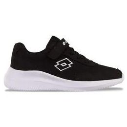 Sneaker Lotto, Kinder, Gr. 25, schwarz-weiß (schwarz, weiß), Kunstfaser, Synthetik, Mesh, Sportlich, Schuhe, - in kinderfußgerechter Passform