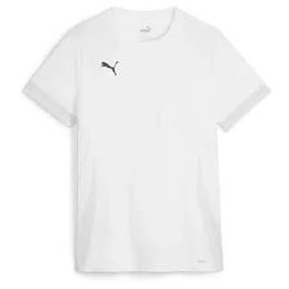 Trainingstop Puma "TEAMGOAL MATCHDAY JERSEY WMNS", Damen, Gr. S, weiß (Puma weiß, Puma schwarz, feather gray), Interlock, Obermaterial: 100% Polyester, unifarben, regular fit normal, Rundhals, Tops