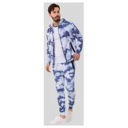 Cipo & Baxx Trainingsanzug CIPO & BAXX "HOMEWEAR", Herren, Gr. M, blau, 80% Baumwolle;15% Polyester;5% Elasthan, bedruckt, Sportanzüge, mit Allover-Musterung