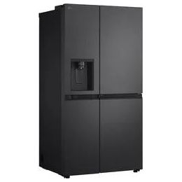LG Side-by-Side "GSJC40EPPE", Standardmodul: E (A-G), silber (essence matte schwarz), B:91,3cm H:179cm T:73,5cm, Kühlschränke