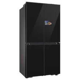 Samsung French Door "RM90F67CECEF", Standardmodul: E (A-G), silber (schwarz), B:91,2cm H:185,3cm T:73,1cm, Kühlschränke