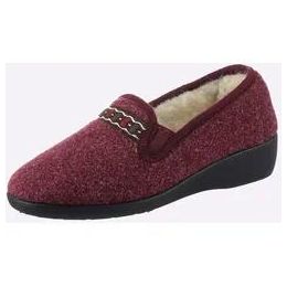 Classic Dog Hausschuh CLASSIC, Damen, Gr. 40, rot (bordeaux), Textil, Schuhe