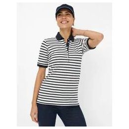 Poloshirt Brax "Style CLEO", Damen, Gr. 34, blau (navy), 97% Baumwolle, 3% Elasthan, Shirts