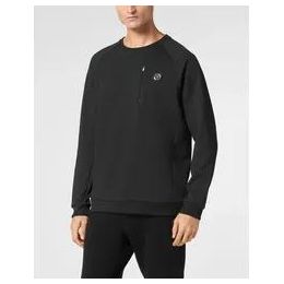 Sweatshirt Plein Sport "Racing", Herren, Gr. 3XL, schwarz (02, schwarz), Obermaterial: 95% Polyester, 5% Elasthan, Sweatshirts