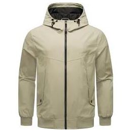 Outdoorjacke Ragwear "Tyller", Herren, Gr. L52, grün (helloliv), Material: 74% Baumwolle, 26% Nylon, Innenfutter: 100% Polyester, lässig geschnitten hüftlang, hoch geschlossener Ausschnitt, Ärmel ohne Ärmelschlitz Rippbündchen, Jacken, Leichte Übergangsjacke mit Kapuze