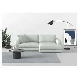 Ecksofa Trendmanufaktur "Bourbon", silber, B:250cm H:84cm T:176cm, 100% Polyester, Sofas, mit extra hohem Sitzkomfort, auch in Cord erhältlich