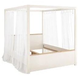 Himmelbett "York Schlafen", weiß (pino aurelio, pino aurelio, pino aurelio), B:185,6cm H:200,4cm L:208,4cm, SET ONE BY Musterring, Betten, Liegefläche 180 x 200 cm, drei Farbausführungen, inklusive Gardinenset