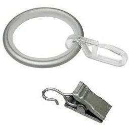 Gardinenring Gardinia "Endkappe", silber, B:1,9cm Ø:1,9cm, Metall, Gardinenbefestigungen, Serie Gardinenstange Kira