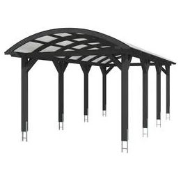 Skan Holz Einzelcarport SKANHOLZ "Franken", grau (anthrazit), B/H/T: 293 x, Carports