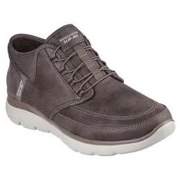 Slip-On Sneaker Skechers "SUMMITS", Herren, Gr. 39, braun, Textil, Casual, Schuhe, Schnürboots, Mid Cut Sneaker mit Hands Free Slip-InsTM, Topseller
