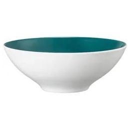 Dessertschale Seltmann Weiden "Life Fashion", blau (weiß, trendy petrol), B:14,6cm H:5,3cm L:14,6cm T:14,6cm Ø:14,6cm, Porzellan, Schüsseln, Schale rund 14,5 cm