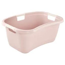 Wäschewanne keeeper "janne, ergonomisch, mit Softgriffen, 65 x 45 x 28 cm, 50 l", rosa (nordic pink), B:45cm H:28cm T:65cm, Polypropylen, Wäschesammler, Wäschekorb, Wanne in Nierenform