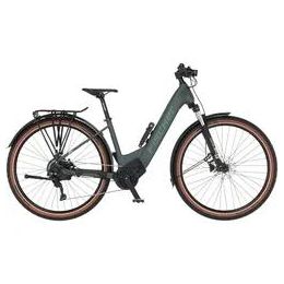 E-Bike Fischer FAHRRAD "TERRA T100 43 711" Gr. 43, grün, Elektrofahrräder, 43cm, 28 Zoll (71,12cm)