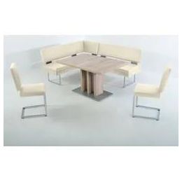 K+w Komfort & Wohnen Essgruppe K+W KOMFORT & WOHNEN, weiß (bianco 31,), B:158cm H:89cm T:199cm, Sitzmöbel-Sets, langer Schenkel links oder rechts, 2 Freischwinger, 1 Funktionstisch