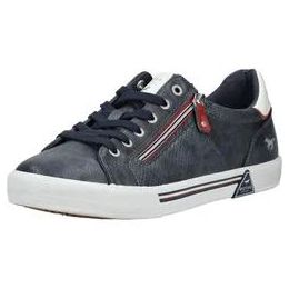 Sneaker Mustang SHOES "Mustang Shoes Sneaker Lederimitat", Herren, Gr. 42, blau (navy), Lederimitat, Schuhe
