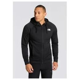 Fleecejacke The North Face "M REAXION 2.0 HOODED FULL ZIP JACKET", Herren, Gr. M, tnf schwarz heather, Obermaterial: 100% Polyester, Jacken