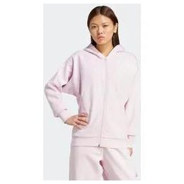 Kapuzensweatshirt Adidas SPORTSWEAR "W ALL SZN FZ HD", Damen, Gr. L, transparent (clear pink), Obermaterial: 70% Baumwolle, 30% Polyester, Sweatshirts