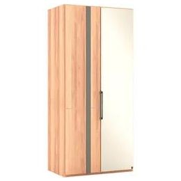 Drehtürenschrank Musterring "Sorrent, Kleiderschrank, Schrank, teilmassiv Eiche", braun, B:100cm H:217cm, Schränke, Türen Eiche massiv oder als Parsol-Bronze-Spiegel, verschiedene Maße